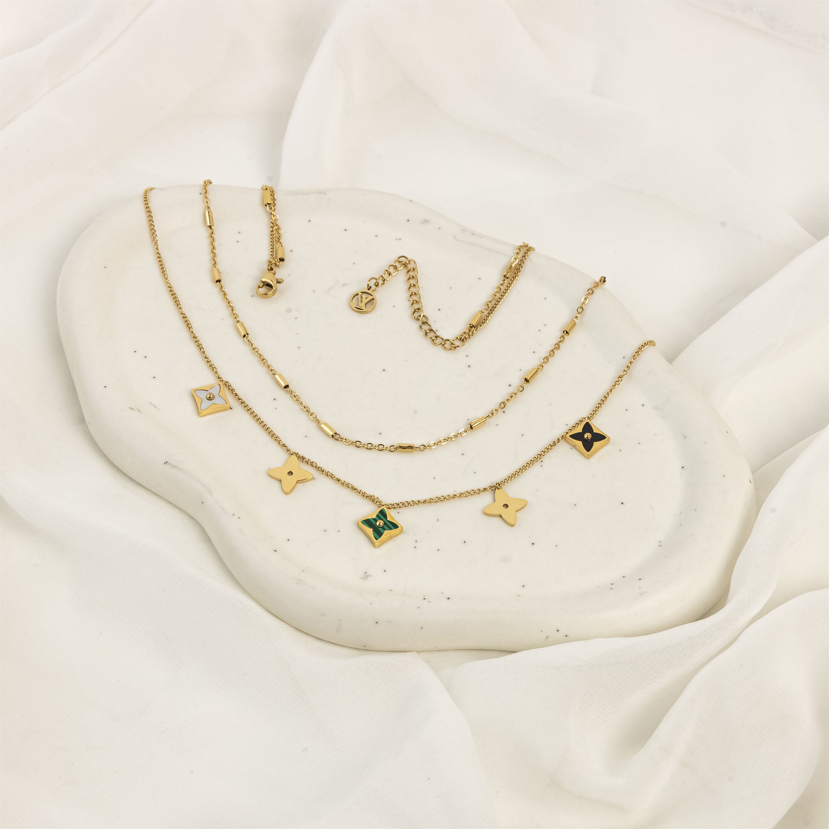 L&V - Lucky Charms 2 Diff Chains Necklace