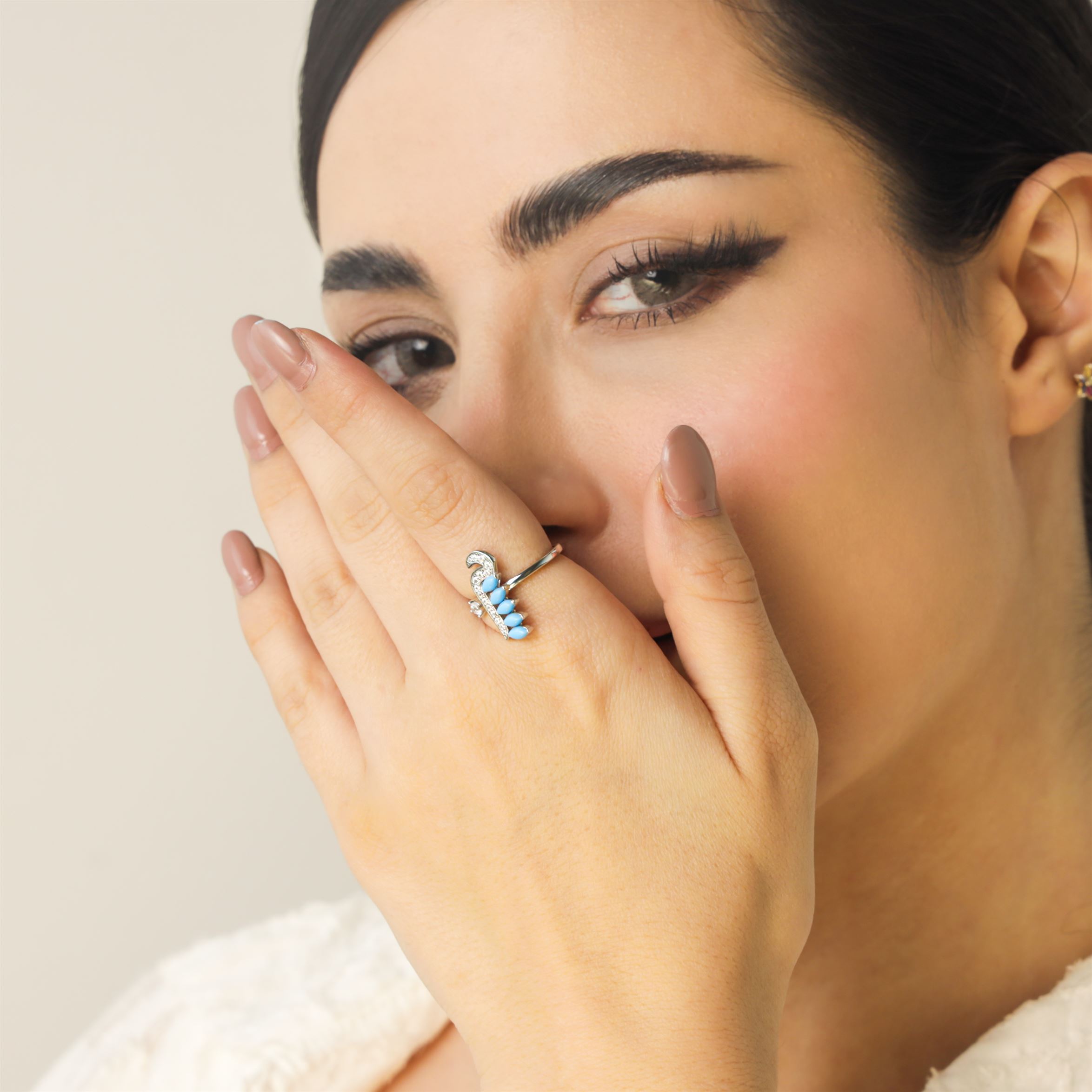 OS - FS Turquoise Letter Ring