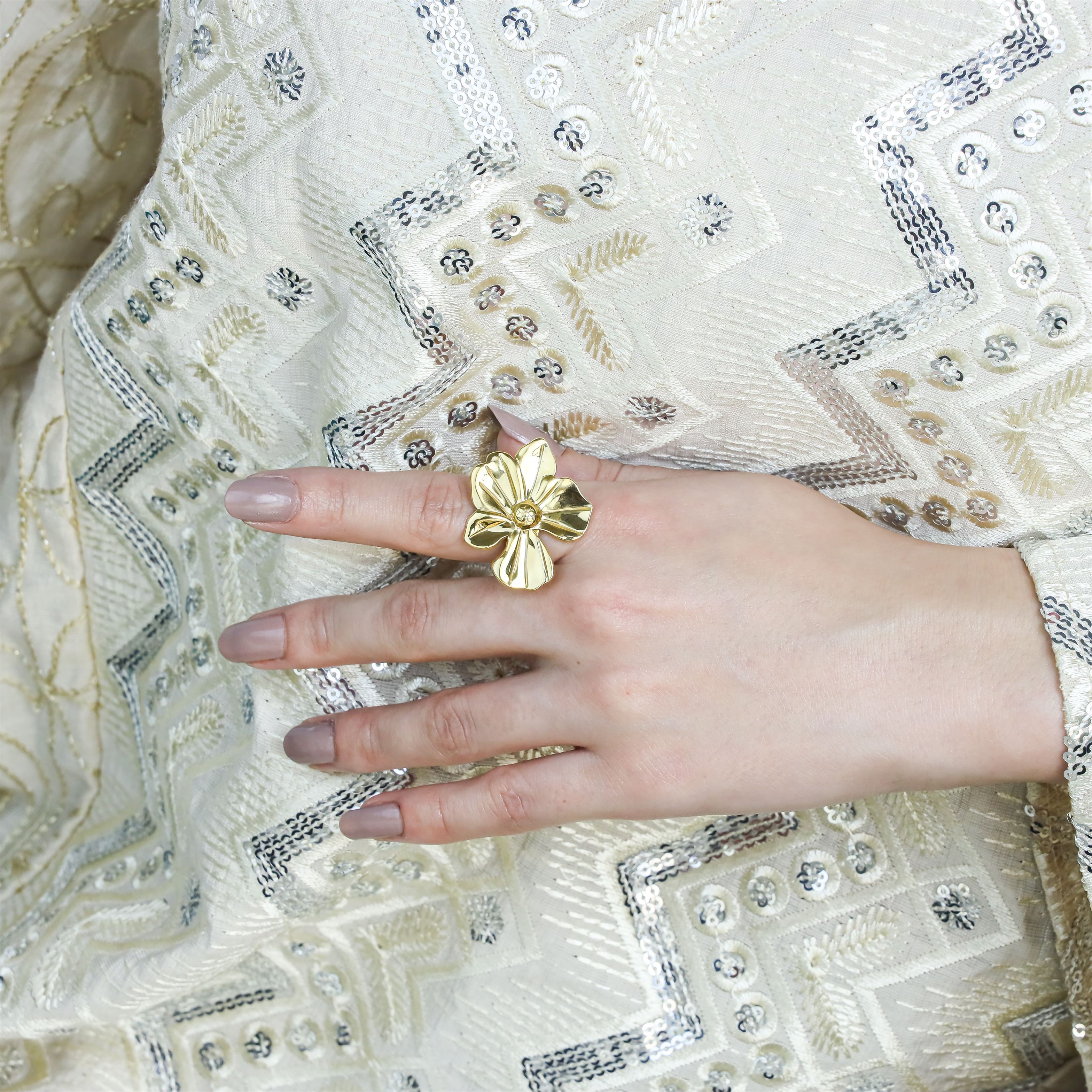 Vintage Big Flora Ring